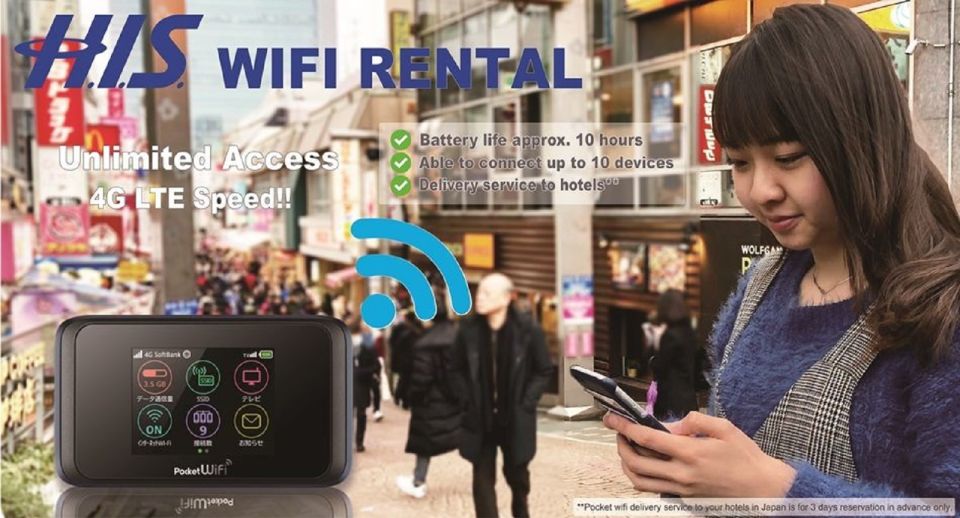 Japan: Unlimited Pocket Wi-Fi Router Rental - Hotel Delivery | Travel ...