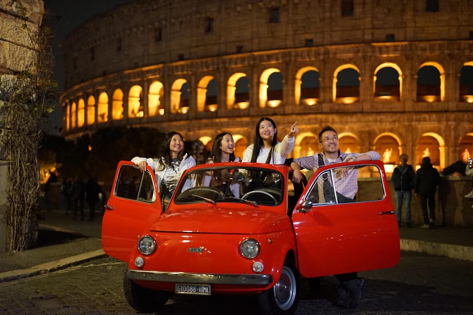 Rome: Night Magic Vintage Car Tour | Travel Buddies